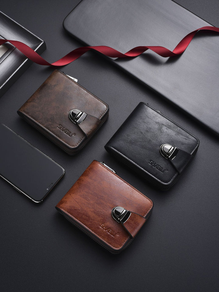 Elegant Secure Buckle Leather Wallet – Care Me