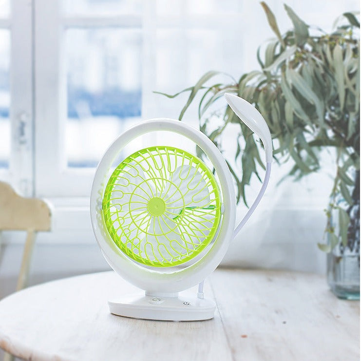 Portable Chargeable Mini Electric Fan With LED Light Lamp – Care Me